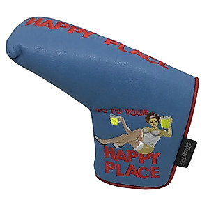ReadyGOLF Happy Place Embroidered Putter Cover - Blade