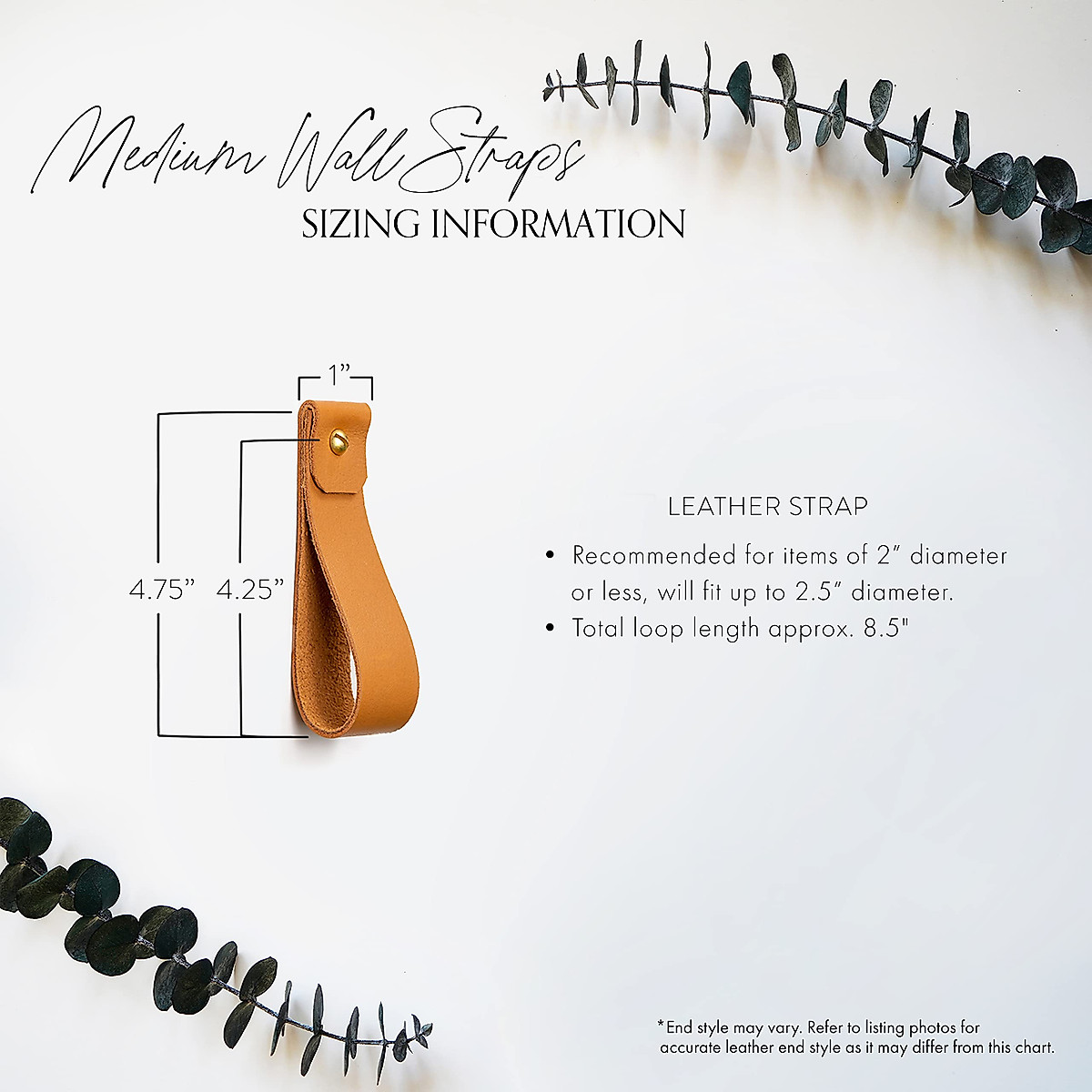 KEYAIIRA - Curtain rod holder leather curtain rod bracket holders leather loop strap for wall boho pole hanger wall blanket display farm house style - 2 PK (WALNUT)