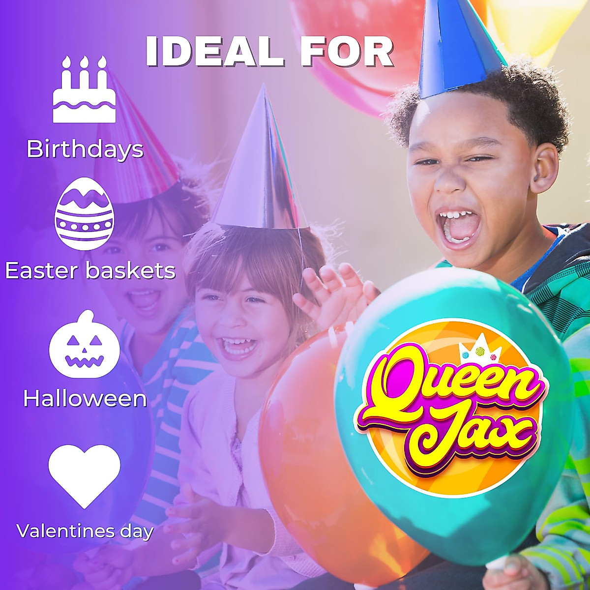 Fruit Chews - 1 Pound Bag - Assorted Candy - Chewy, Fruity and Delicious - Cherry, Lemon, Lime, Orange and Vanilla - QUEEN JAX - Individually Wrapped Candy - Fresh, Mouth Watering and Scrumptious Bulk Candy Bag - Buy In Bulk and Save!