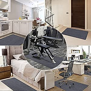 cotooh Chair Mat for Hard Floor, 55' x 35' Large Office Chair Mat for Hardwood Floor & Tile Floor, Computer Gaming Rolling Chair Mat Rectangular Floor Protector and Low-Pile Desk Rug, Grey