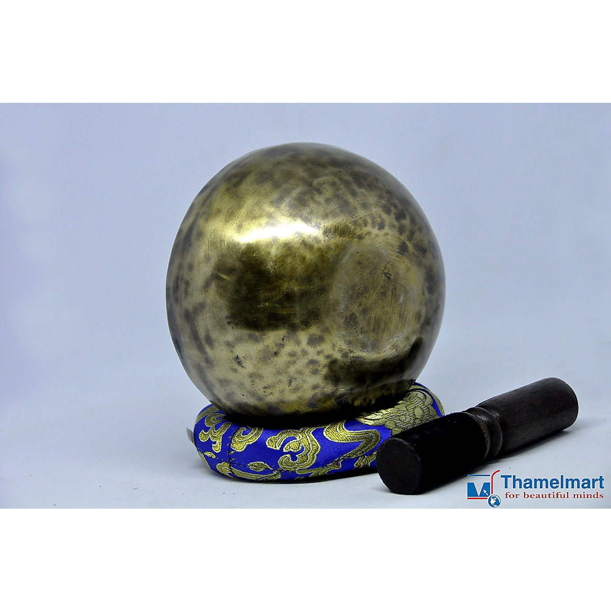 5-Inch Tibetan Handmade Singing Bowl Set ~ Palm Size, best beginner Sound Healer ~ Mallet and cushion included handmade Nepal