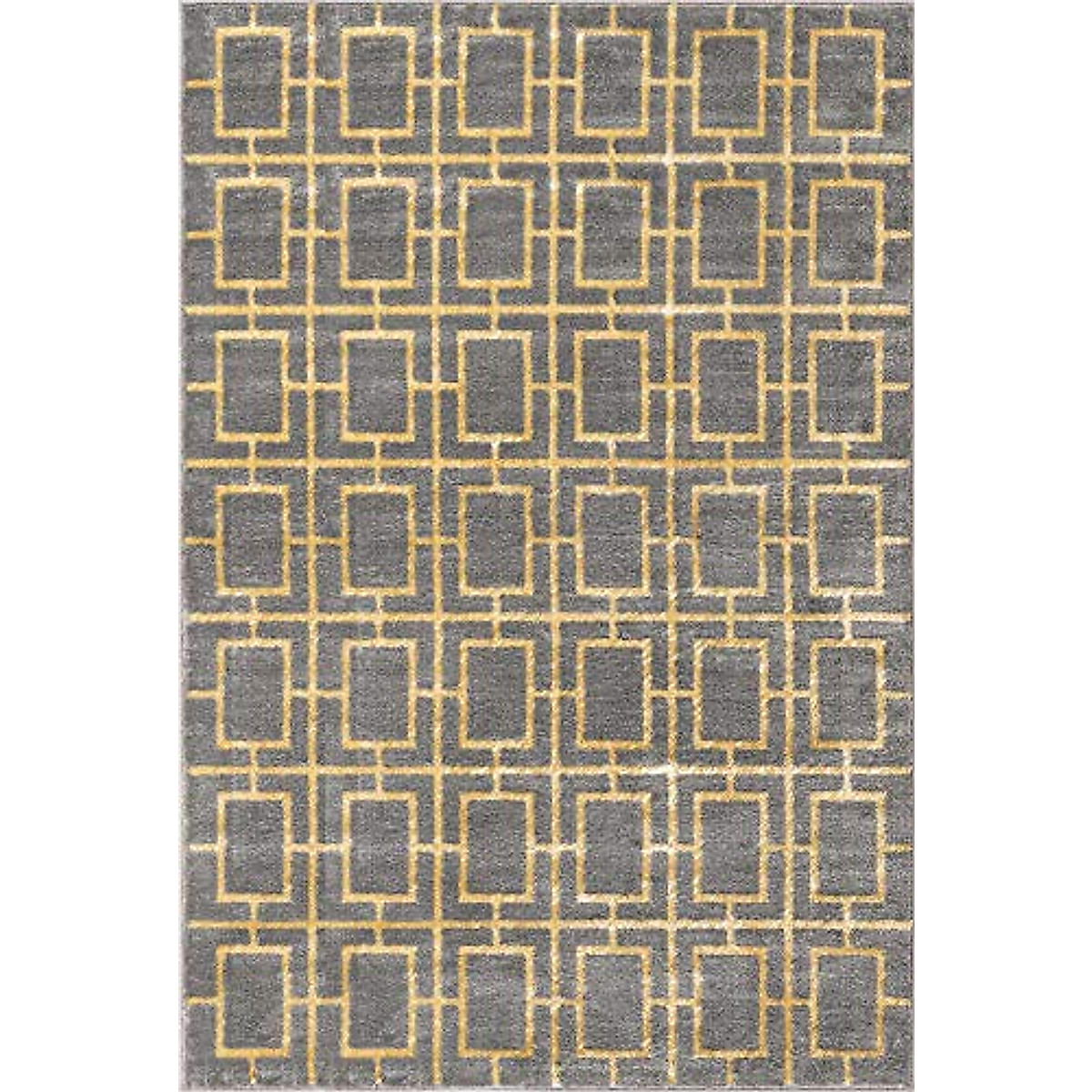 Unique Loom Marilyn Monroe Glam Collection Area Rug - Deco (6' 1' x 9' Rectangle, Gray Gold/ Gold)
