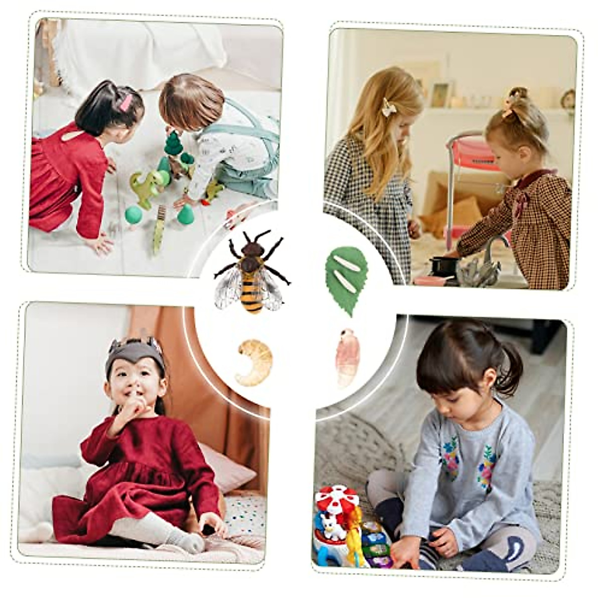 Yardenfun 1 Set Stag Beetle Growth Week Little Critters Toys Educational Toys for Kids Spider Toy Honey Life Cycle Models Growth Statue Bee Growth Cycle Plastic Honey Bee Life Cycle Models