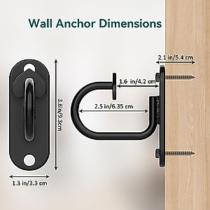 4PCS Resistance Band Wall Anchor, Wall Mount Workout Anchors for Suspension Training, Body Weight Straps, Strength Training, Yoga, Home Gym