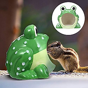 Ceramic Small Pet Hideout Ceramic Hamster House hamster hideouts hamster bed gerbil house Cool Bed: Small Chinchilla Hut Hideout