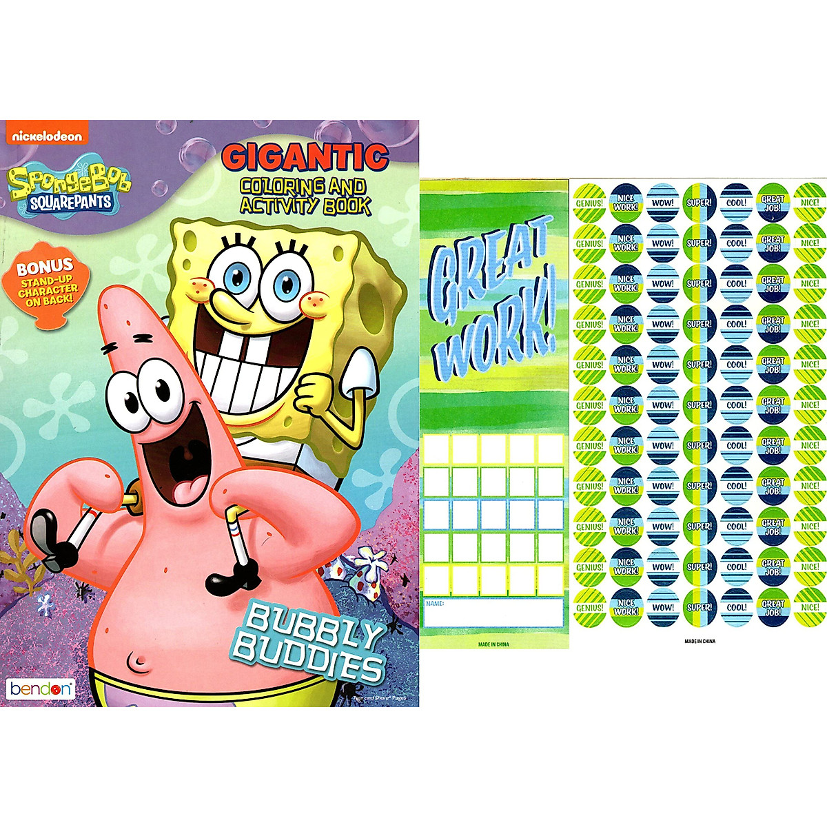 SpongeBob Squarepants - Bubbly Buddies - Gigantic Coloring & Activity Book + Award Stickers and Charts 192 Pages