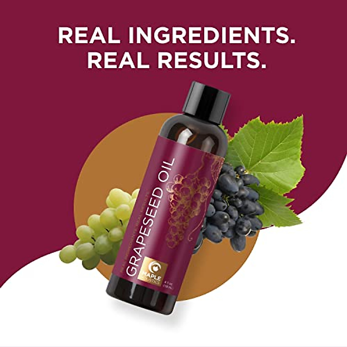 Pure Grapeseed Oil for Skin and Hair - Grapeseed Carrier Oil for Essential Oils Mixing and Grapeseed Extract Liquid for DIY Skin Care - Pure Grape Seed Oil for Nail Care Hair Oils and Facial Oil