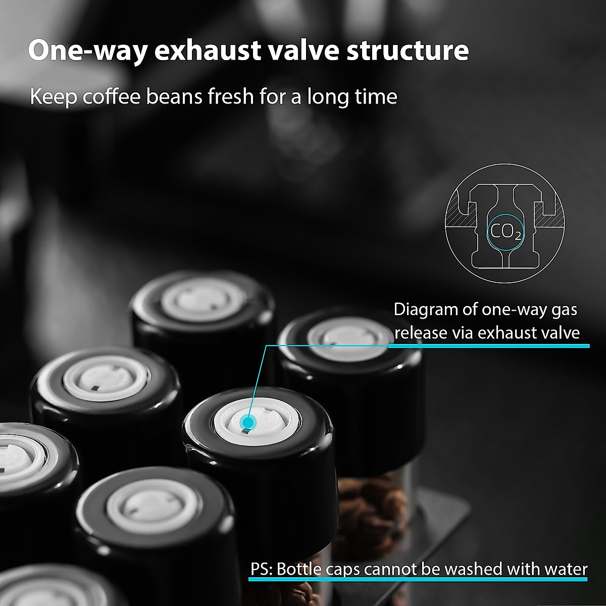 MHW-3BOMBER Coffee Bean Cellars Tubes Single Dose Coffee Bean Storage with Hopper 8 Tubes with Exhaust Valve C5152