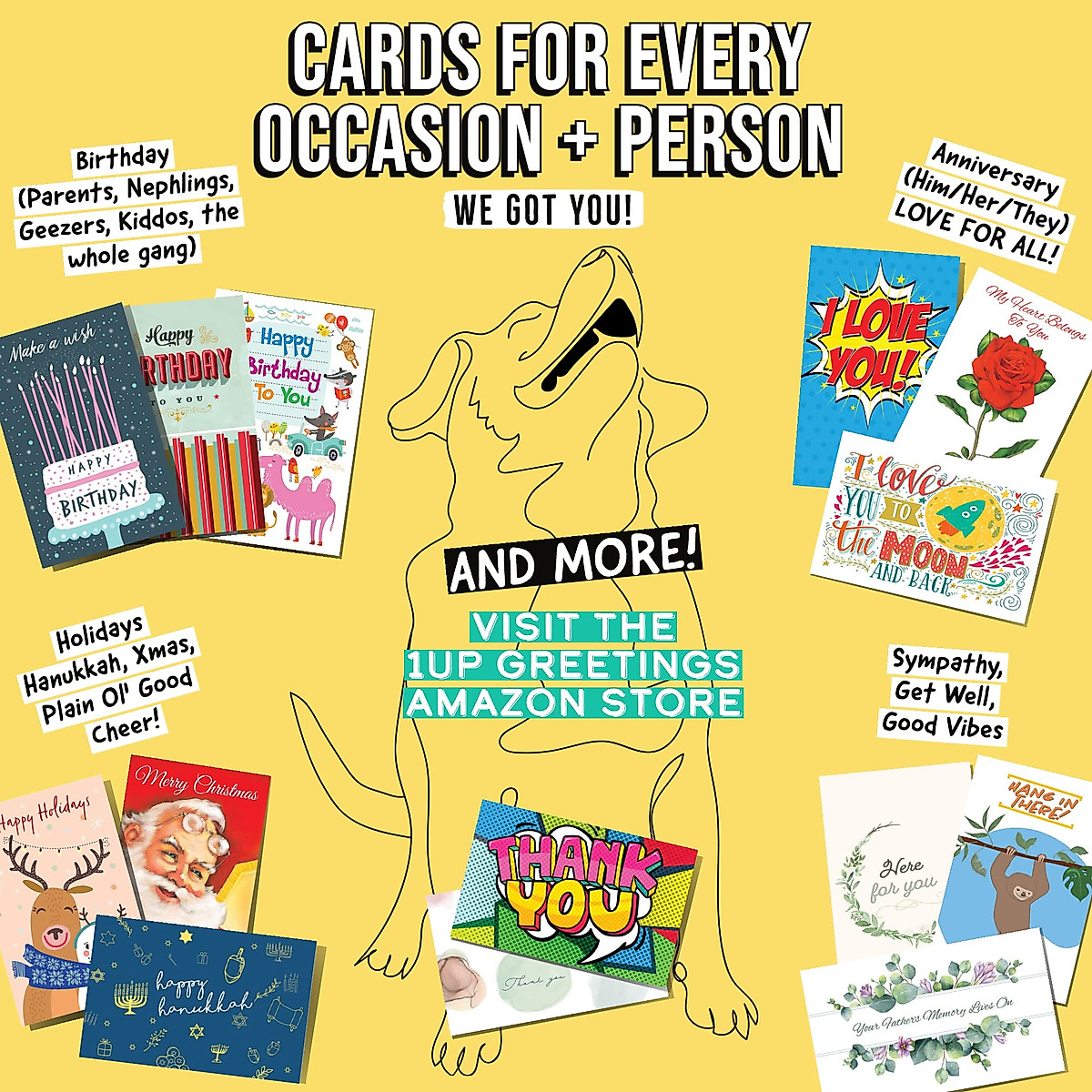 1Up Greetings | Happy 30th Birthday Card | 5”x7.5” | (Single Card + Envelope)