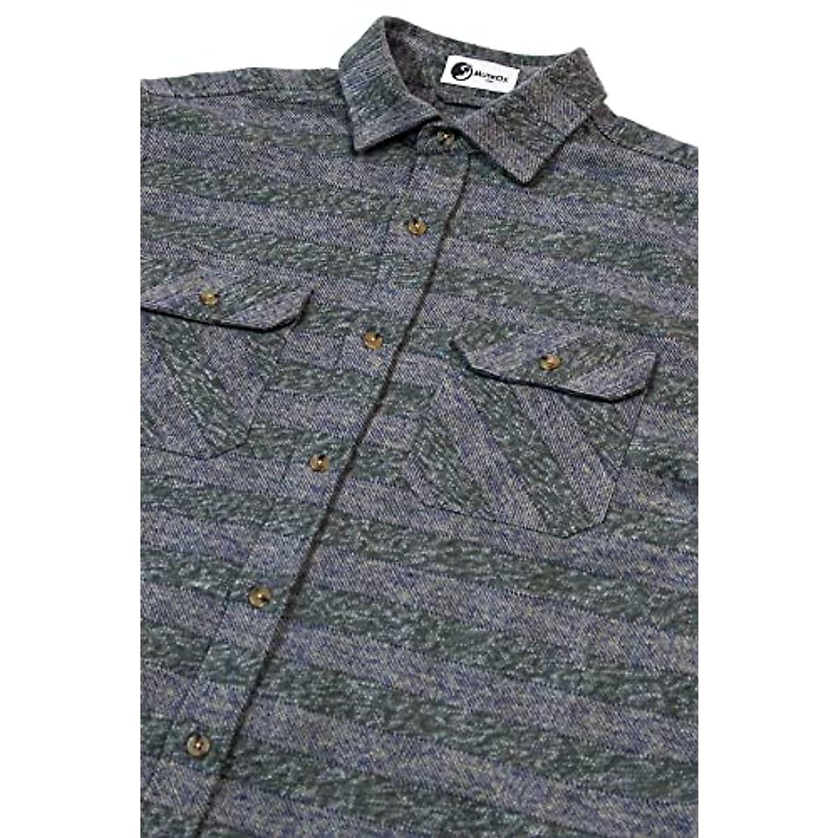 MuskOx Grand Flannel, Men’s Long-Sleeve Button Down Flannel Shirt (Large, Moss)