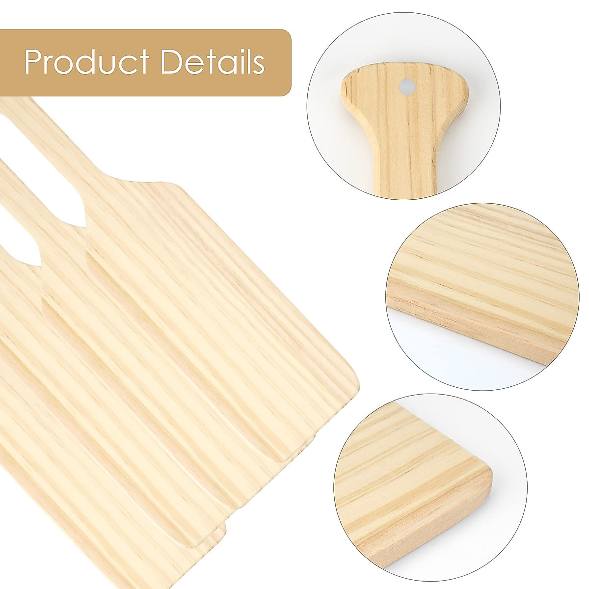 Linkidea 8 Pack Crafts Solid Wood Bulk Pack, Wholesale Multi-Pack 15" Hand-Painted Craft Solid Pine Paddle, Greek Fraternity Paddle, Home Decor Solid Wood Paddle