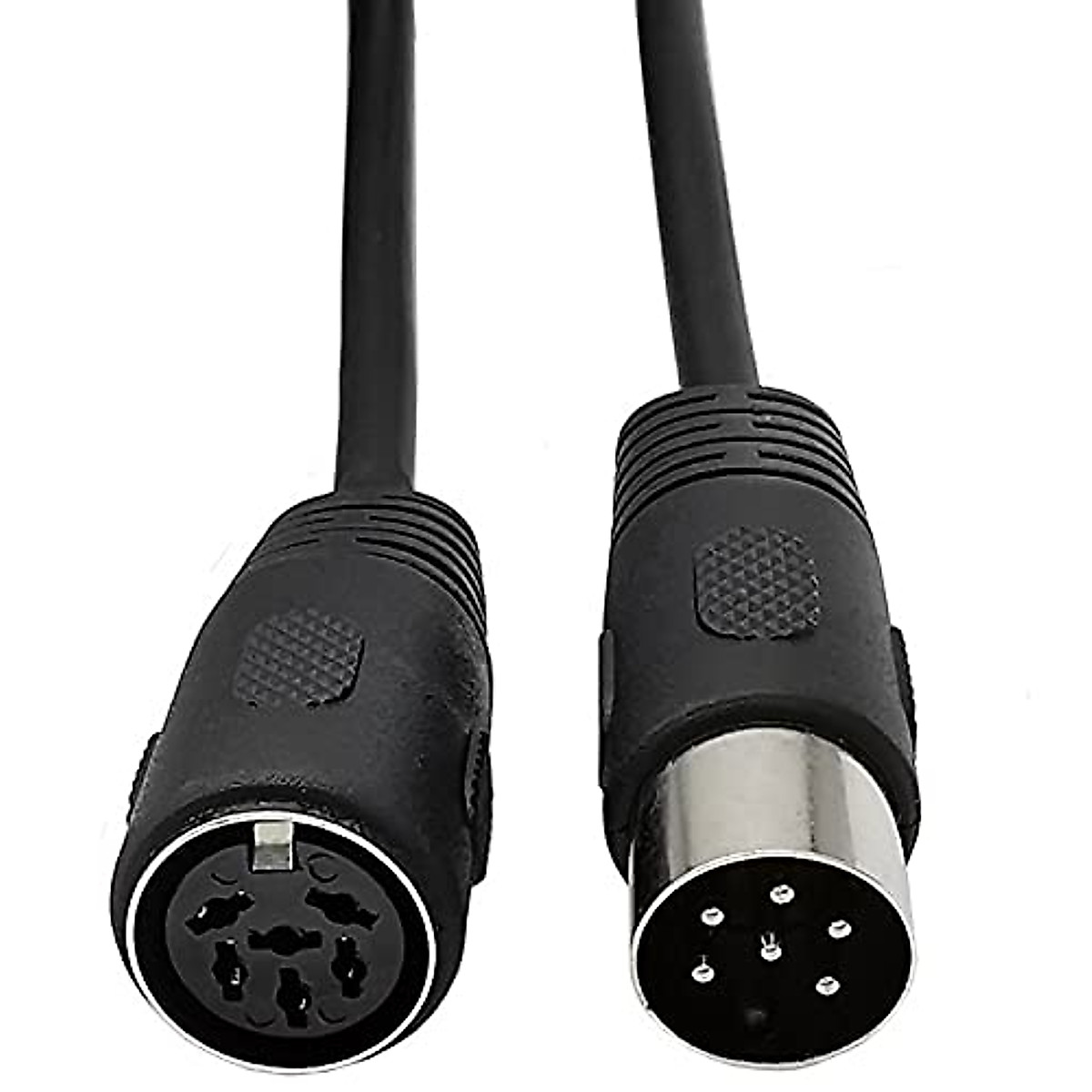 Dafensoy MIDI Cable, 6 Pin DIN MIDI Male to Female Extension Adapter Cord, for Microphone Recording, Mixing, and More (1.5M/5Ft)