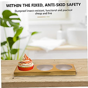 ULTECHNOVO 10pcs Boxes Packing Box Plastic Food Containers Mini Hinges Mini Cookies Paper Cupcake Holder Container Ritz Crackers with Cheese Macarons Cookies Nylon Golden Takeaway Boxes Candy