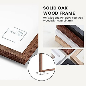 (12x16 in | 31x41 cm) Dark Oak Solid Oak Wood Picture Frame Poster Frame Wall Photo Frame