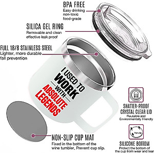 FITWICK I Used To Work With Absolute legends Mug 14oz, Farewell Gifts For Coworkers Men Boss Women