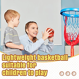 Civaner 20 Pieces Mini Inflatable Balls Basketball Baseball Beach Float Ball Soccer Baseball Mini Hoop Ball Pool Ball Toys for Kids Summer Sports Game Party Supplies, 4 Inches(Basketball Style)