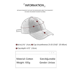 Brooklyn Cap Washed Vintage Baseball Cap Sun Hat for Men and Women Navy Blue