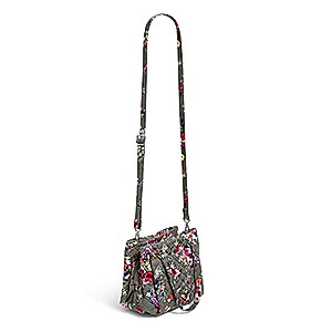 Vera Bradley Women's Cotton Mini Multi-compartment Crossbody Purse, Hope Blooms - Recycled Cotton, One Size