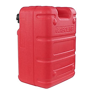 BISupply Boat Gas Tank Kit 6 Gallon - Portable Plastic Outboard Marine Boat Fuel Tank with Fill Hose