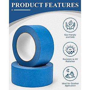 WeLiu Painters Tape 6 Rolls (990 Ft) Masking Tape, Blue Painter’s Tape for Home Office School, DIY Crafts, Labeling, Edge Finishing, 2 Inches x 55 Yards