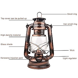 GAOZ Outdoor Lights Retro Style Portable Lighting Kerosene Lamp Metal Camping Light Outdoor Camping Lights Tent Lamp Household Emergency Lamp for Home,Garden,Yard,Decorations