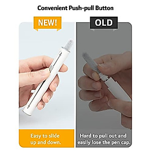 Sampoet 4-in-1 AirPods Cleaner Kit, New Generation Multifunctional Airpods Cleaner with Soft Brush for Earbud, Headphone, Keyboards, Camera, Mobile Phone (White 1 Pack)