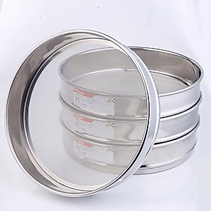 Adamas-Beta φ30×4.5cm 300Mesh 304 Stainless Lab Sieves Economy Test Sieve 304 Stainless Steel Wire Cloth（0.05mm）