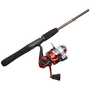 Ugly Stik 5’ Complete Spinning Kit Fishing Rod and Reel Spinning Combo, Ugly Tech Construction with Clear Tip Design, 5’ 2-Piece Rod, Red