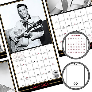 2024 Elvis Presley Monthly Wall Calendar, 16 Months, 12" x 12" (DDD3732824)