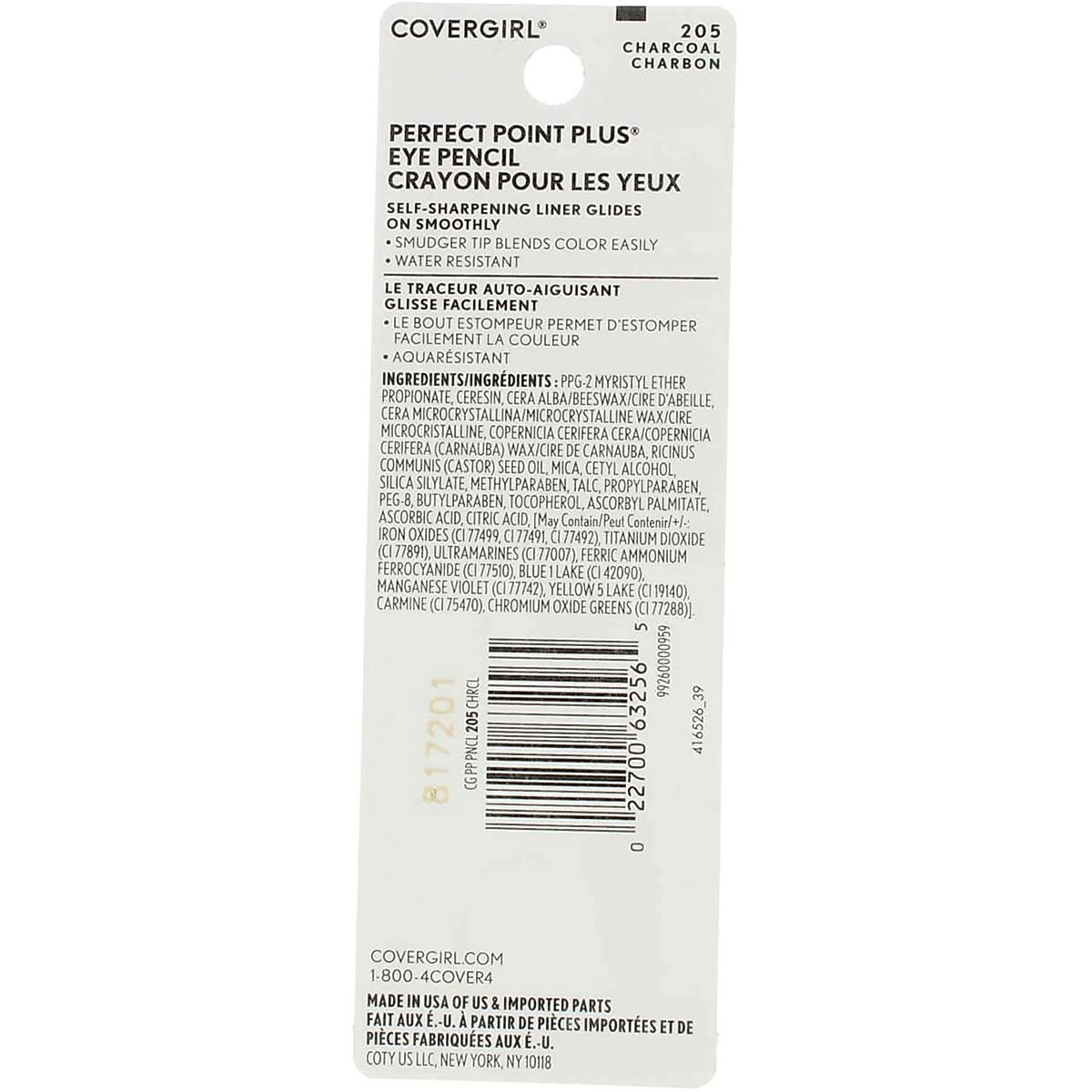 COVERGIRL Eyeliner Charcoal Self Sharpening Pencil (Pack of 4)