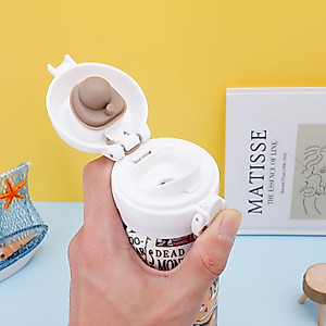 CNEISEJK Anime Piece Water Bottle, 16.9oz Vacuum Insulated Luffy Zoro Stainless Steel Cup Thermoses with Locking Cover Leak-Proof Design, 500ML, Orange