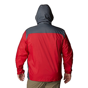 Columbia Men's Glennaker Lake Rain Jacket, Mountain Red/Graphite, Medium