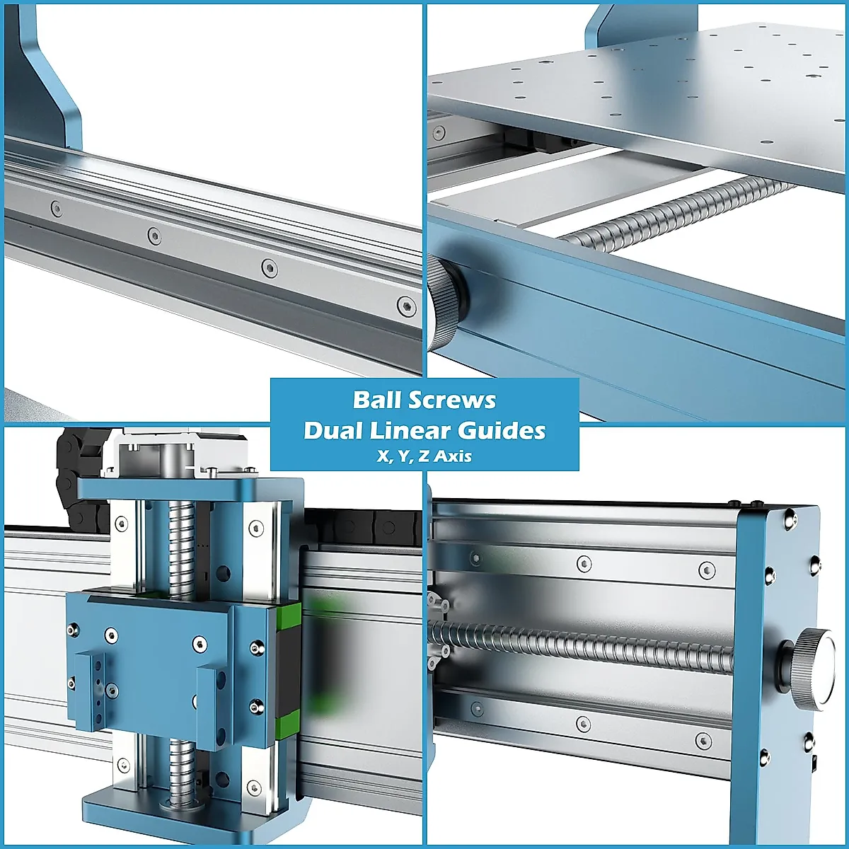 Genmitsu 3030-PROVer MAX CNC Router Machine with Linear Guide & Ball Screw Motion, Achieve ±0.05mm Accuracy for High Precision Metal Aluminum Copper Acrylic Engraving, Supports 4th Axis Rotary Kit