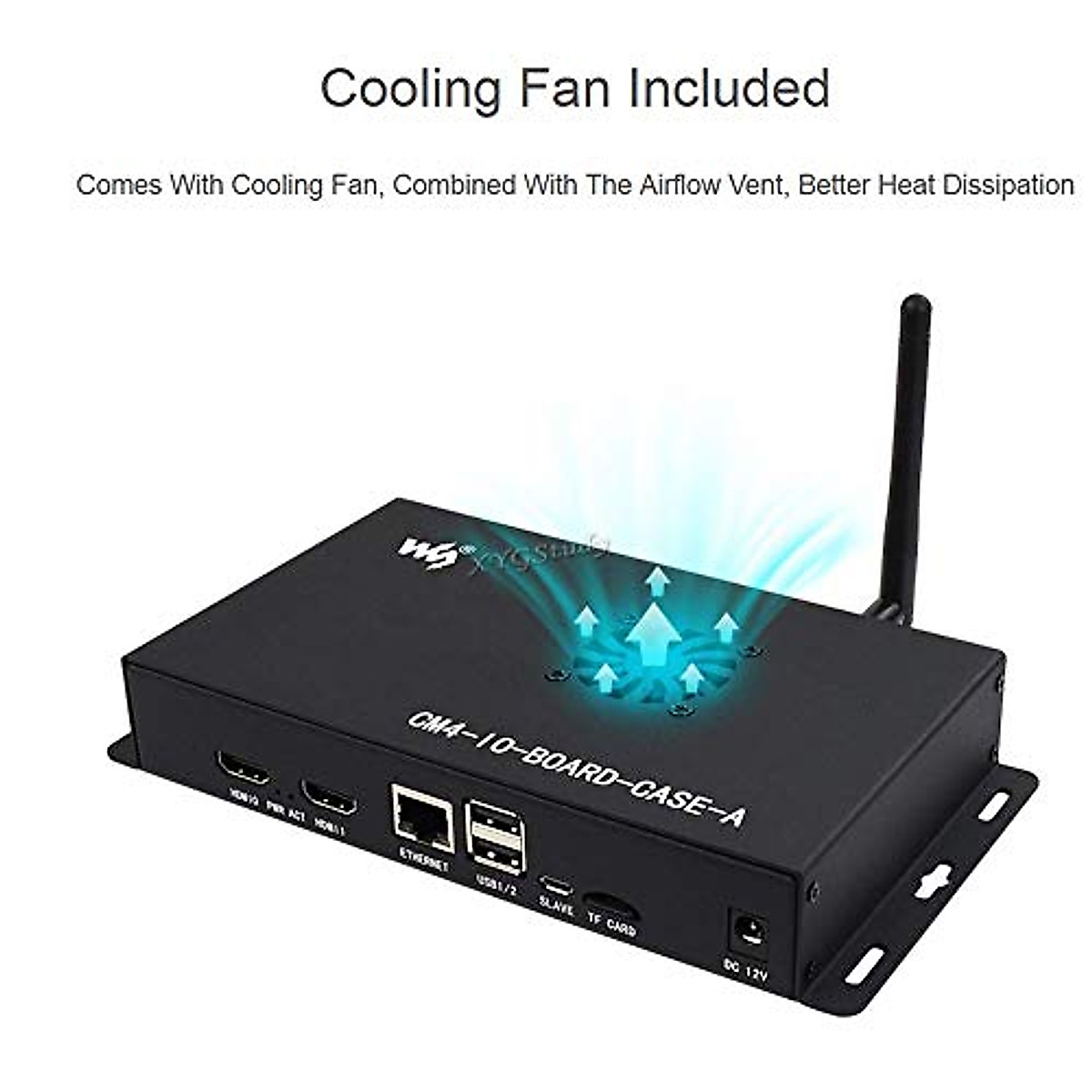 XYGStudy Metal Box (A) Designed for Raspberry Pi Compute Module 4 IO Board, Comes with Cooling Fan, to Build Your Own Raspberry Pi CM4 Mini PC Easily (CM4-IO-BOARD-CASE-A)