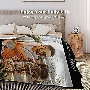 Custom Blanket, Custom Blankets with Photos: Made in USA, Personalized Blanket Memorial Gift 10 Photos Collage Customized Blankets, Throw Blanket for Family Lover Birthday Wedding Christmas-5 Sizes