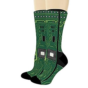 Computer Geek Gifts Computer Socks Computer Christmas Gifts Coding Socks 1-Pair Novelty Crew Socks
