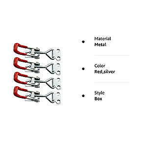 4PCS Latch Catch Cabinet Boxes Handle Toggle Lock Clamp Hasp Silver 4001