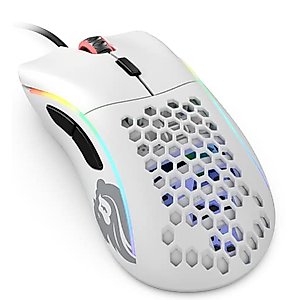 Glorious Gaming Mouse - Glorious Model D Honeycomb Mouse - Superlight RGB PC Mouse - 68 g - Matte White Wired Mouse