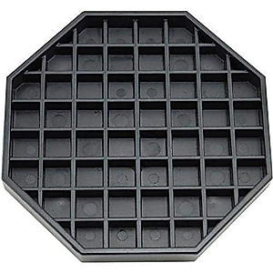 Octagon Coffee Drip Tray by Hard Black Plastic for Coffee Countertop (6" - 1 Pcs)