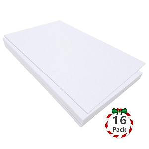 Jtnohx Felt for Crafts, 16 Pcs Felt Fabric, 7"×11.3" Stiff Felt Sheets, Craft Felt Square for Sewing (White)