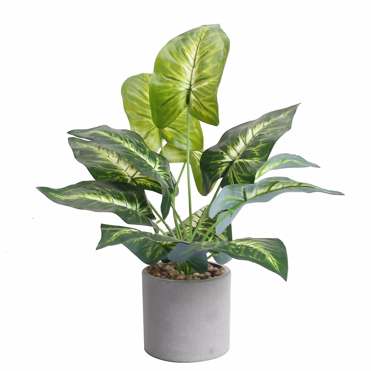 GTIDEA 16 Inch Fake Potted Plants Decor Small Artificial Greenery in Pot Faux Outdoor Plant for Home Indoor Office Table Bathroom Garden Decor