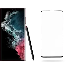 SETPOT Samsung Galaxy S22 Ultra 5G Smartphone Protective Bundle Tempered Glass HD Screen Protector| Factory Unlocked Android International Version, 8K, S Pen, No Warranty (256 GB, Burgandy)