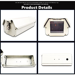 BeElion 2-Part in Pack Aluminum Housing CCTV Security Surveillance Indoor Outdoor Camera Box Weatherproof Heavy Duty and Wall Mount Adjustable Mount Bracket Kit for CCTV Surveillance Cameras System