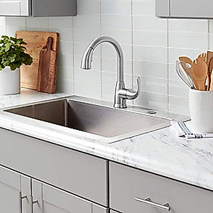 Glacier Bay HD67496-1008D2 Dylan Single-Handle Pull-Down Sprayer Kitchen Faucet in Stainless Steel