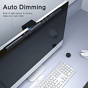 MELIFO Monitor Light Bar,Monitor Light with Remote Control,Screen Light Bar with Auto-Dimming,No Screen Glare Monitor Lamp Bar,Desk Lamp for Work and Office