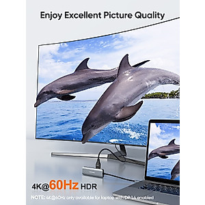 CableCreation USB-C Hub 4K 60Hz, 5-in-1 USB C Multiport Adapter with HDMI and 3 USB 3.0 Ports, 100W Power Delivery, Compatible with MacBook Pro, MacBook Air, Mac Mini, iPad Pro, Surface Pro, XPS