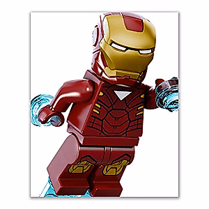 Lego Mini Figure Prints - Set of 6 (8x10) Poster Photos - Captain America Hulk Iron Man Spiderman Thor