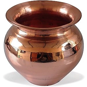 SWARA ONLINE Handmade Copper Lota for Puja PHandmade Copper Lota Kalash Copper Kalash