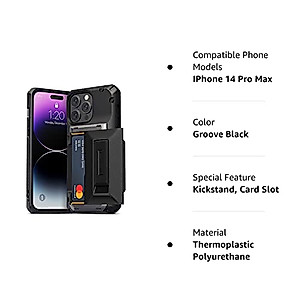 VRS DESIGN Damda Glide Hybrid Phone Case for iPhone 14 Pro Max, Functional Sturdy Case Compatible for iPhone 14 Pro Max Case (2022)