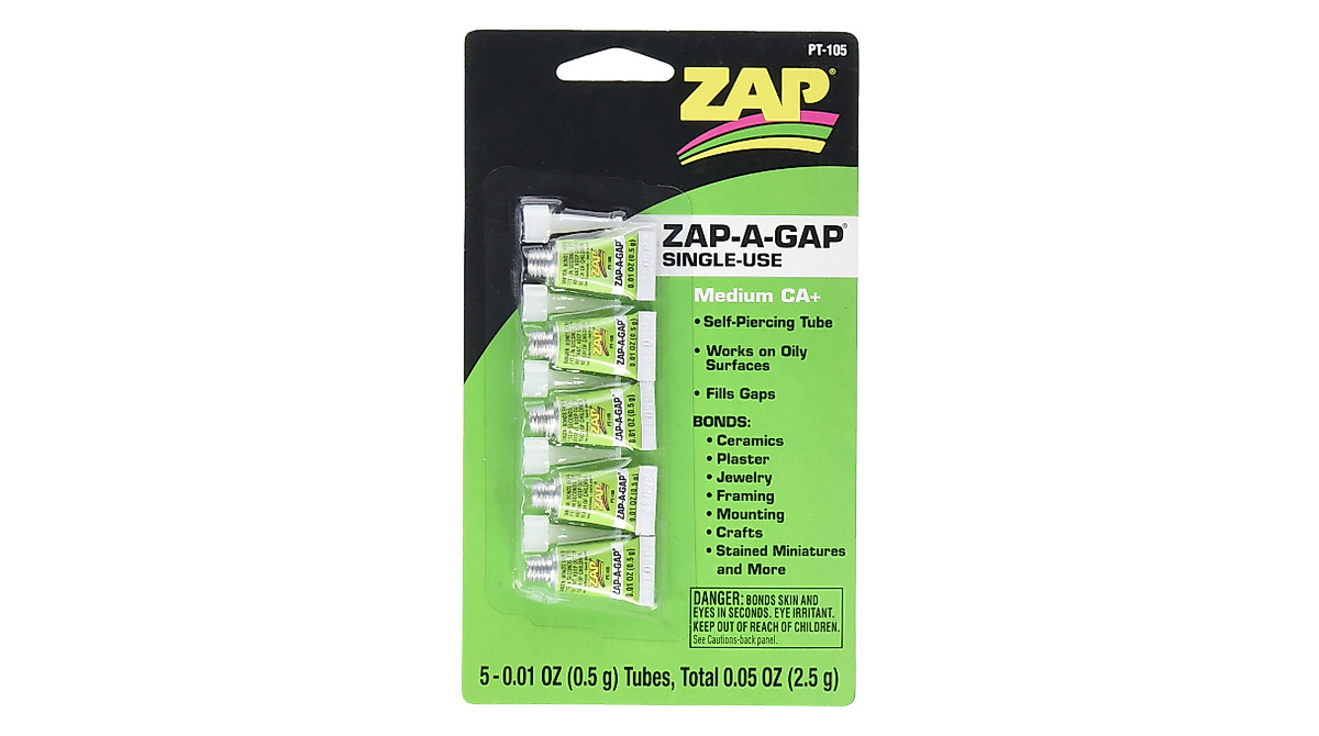 Zap Single Use Mini Tube Adhesives - Precise, Fast-Drying Bonding